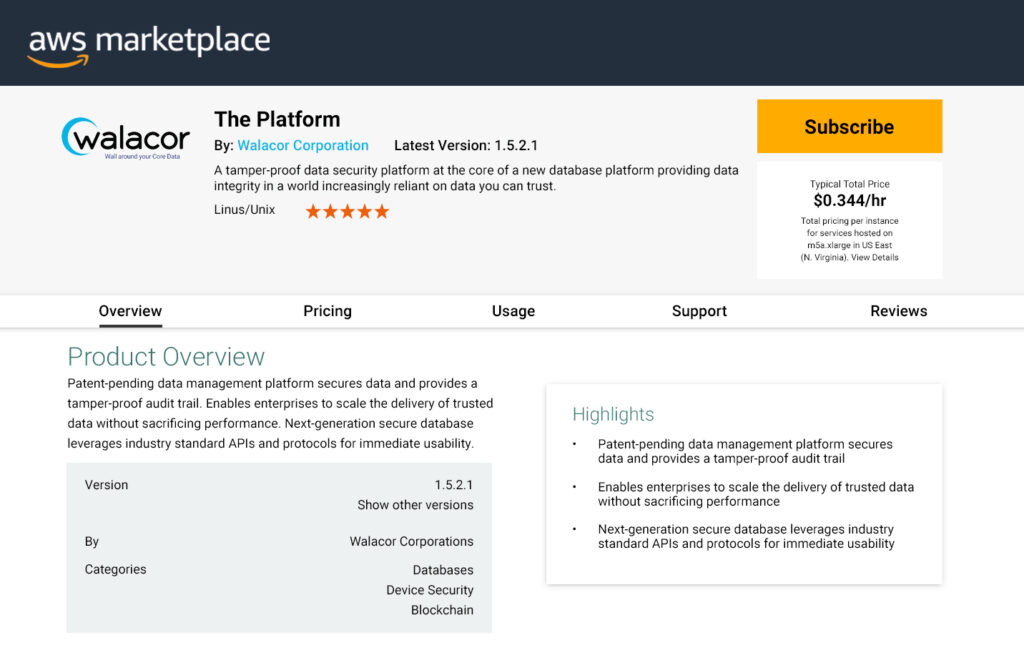 Product | Walacor Corporation